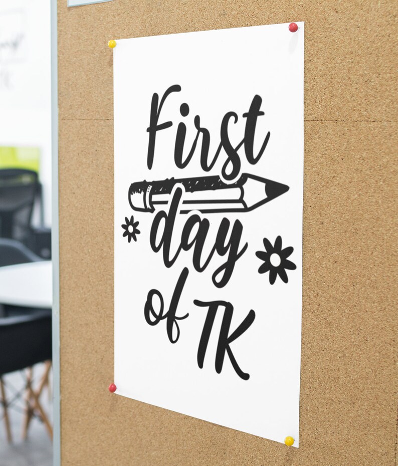 TK Sign Printable First Day of Transitional Kindergarten Svg - Etsy