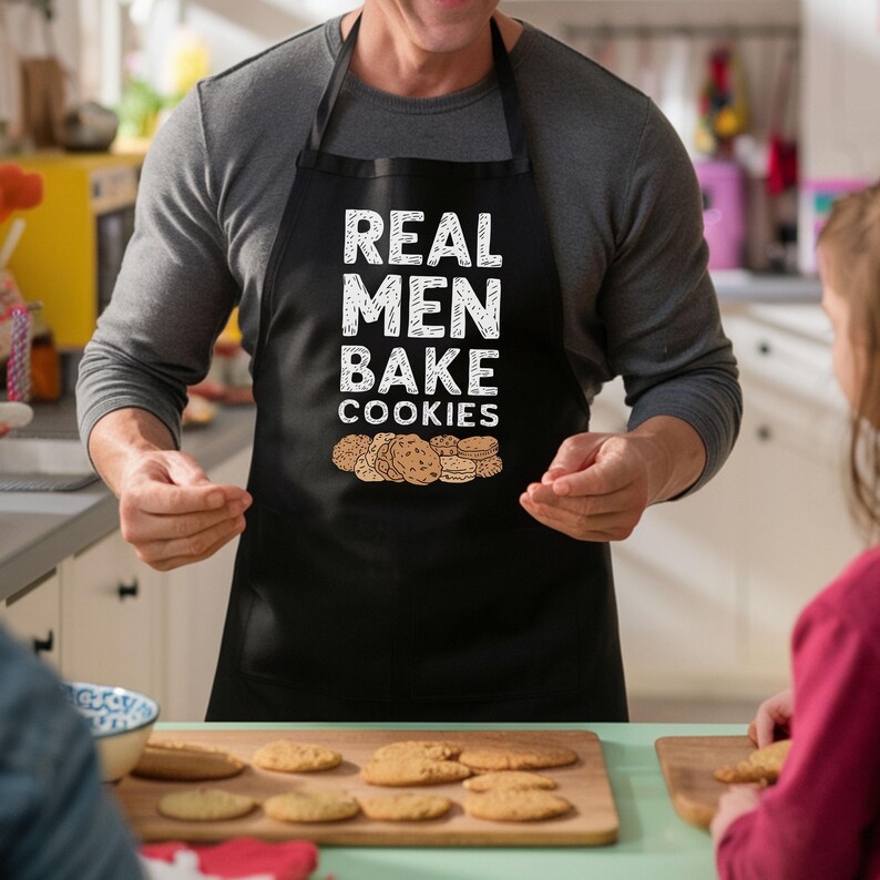 Real Men Bake Cookies Apron for Men Baking Husband Gift Guys Gift for ...