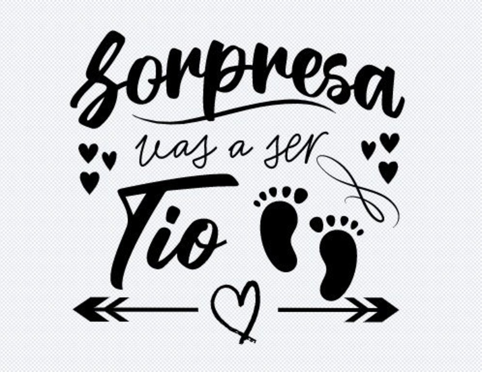 Sorpresa Vas a Ser Tio Svg Digital Downland Baby Announcement in ...