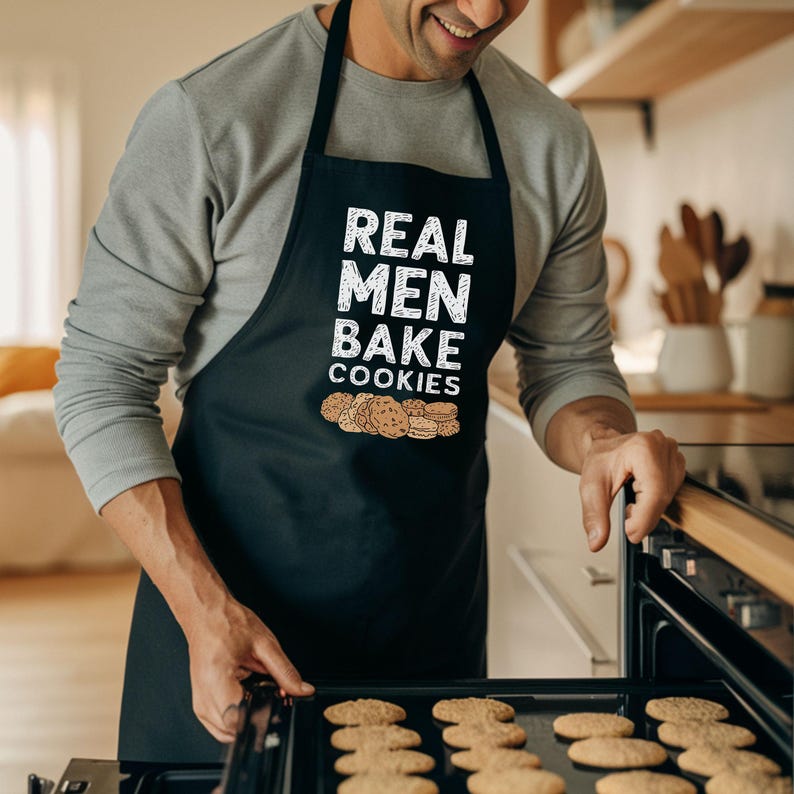 Real Men Bake Cookies Apron for Men Baking Husband Gift Guys Gift for ...