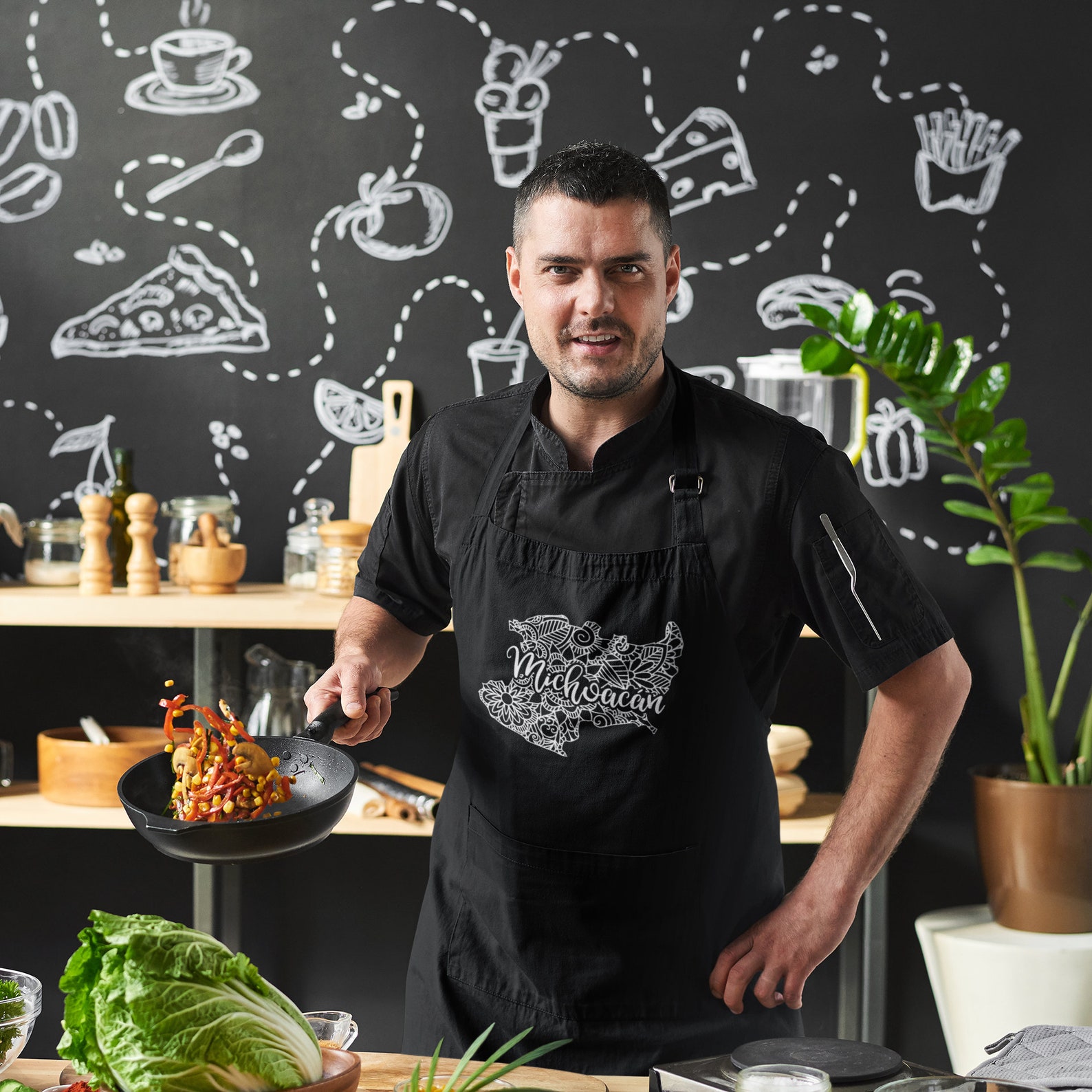 Michoacán Mexican Grilling Apron Fathers Day BBQ Gifts Cholo the Boss ...