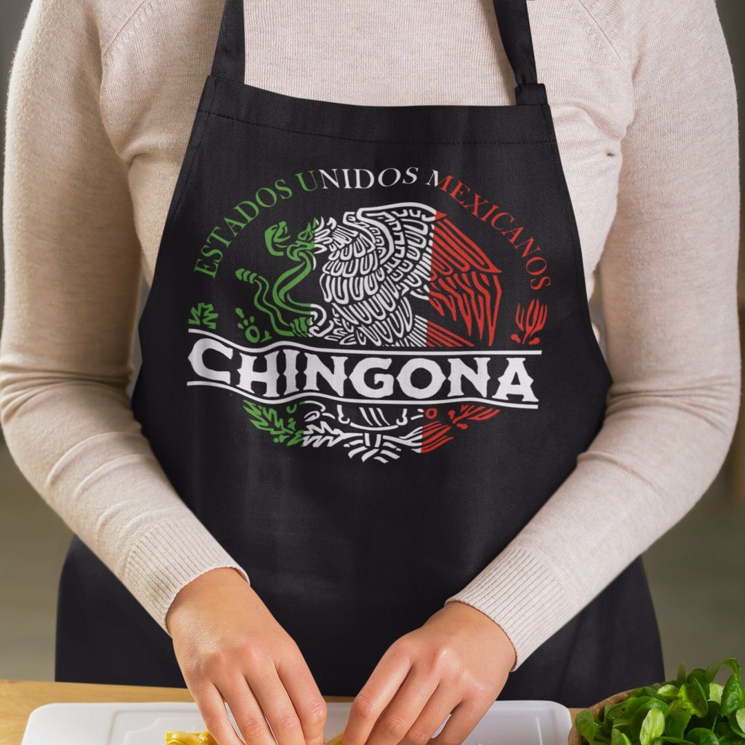 Chingona Apron Mexican for Women Gift for Wife is Chingona Grilling ...