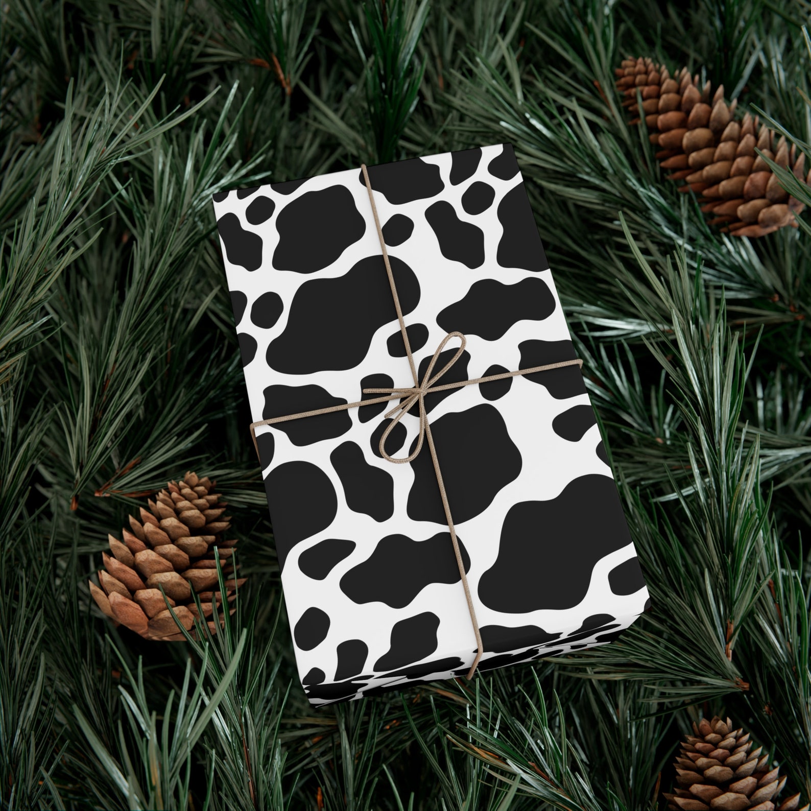 Cowgirl Wrapping Paper Cow Print Gift Wrap Country Girlfriend Present ...