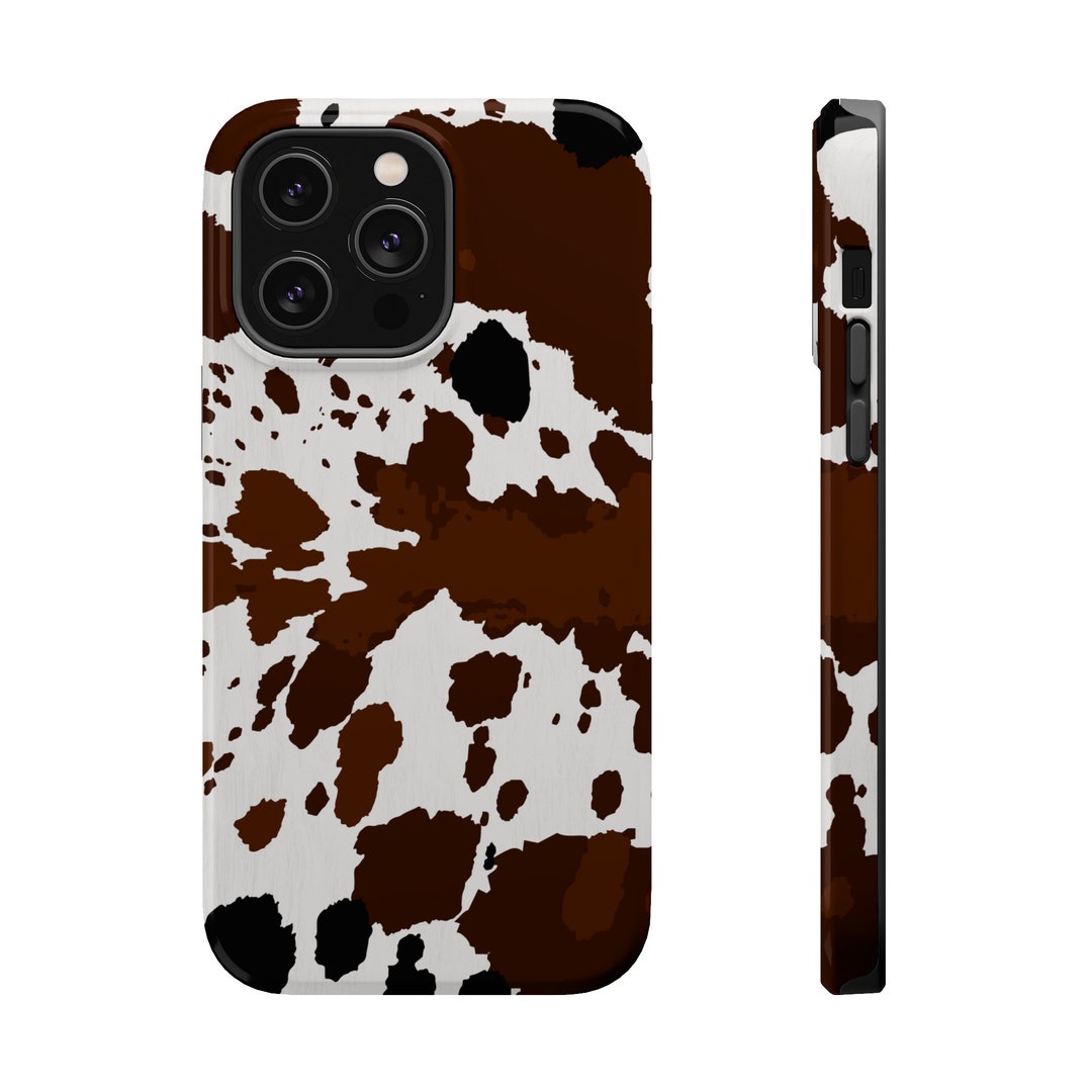 Cowprint iPhone Case Magsafe Cow Print Tough Case Gift Holidays Western Cellphone Country Howdy ...