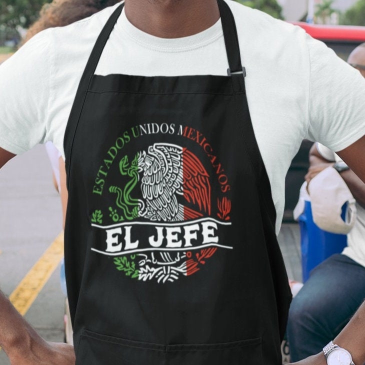 El Jefe is Grilling Apron Fathers Day BBQ Gifts Cholo the Boss Gift for ...