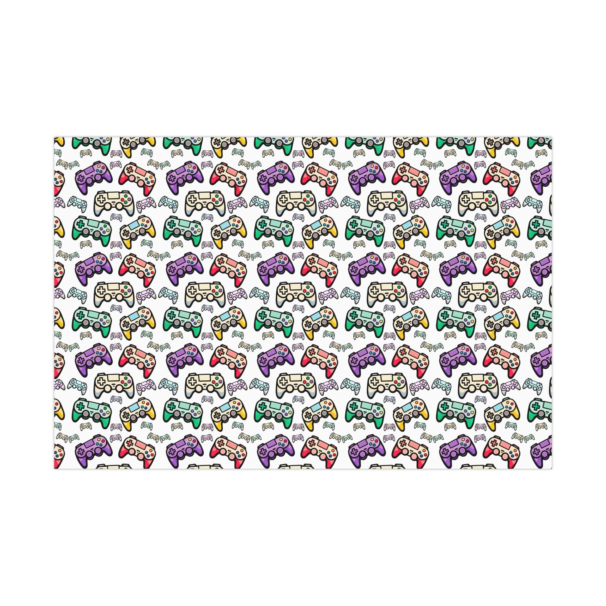 Gamer Wrapping Paper Video Game Party Geeky Nerdy Birthday Present Idea ...