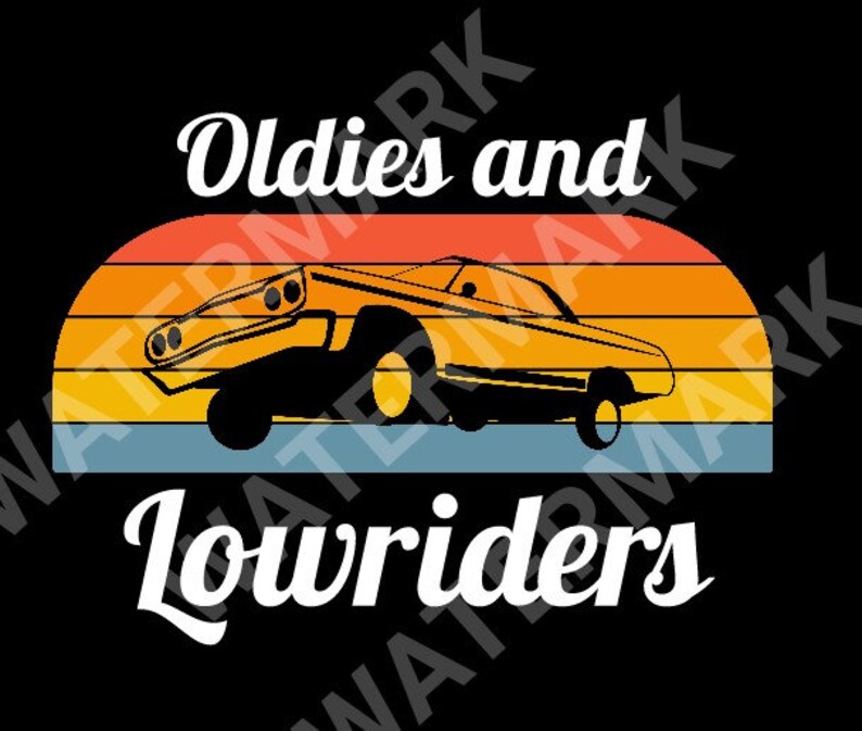 Oldies and Lowrider Svg Png Digital Download Bundle Car Oldies Party ...