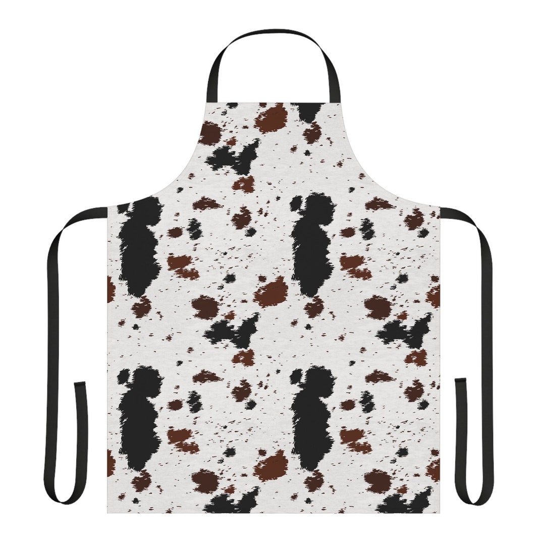 Cowprint Apron Cow Print BBQ Apron Gift Holidays Western Cooking ...