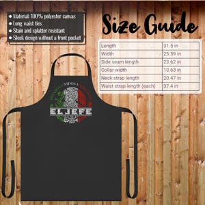 El Jefe Grilling Mexican Apron Fathers Day BBQ Gifts Cholo the Boss ...