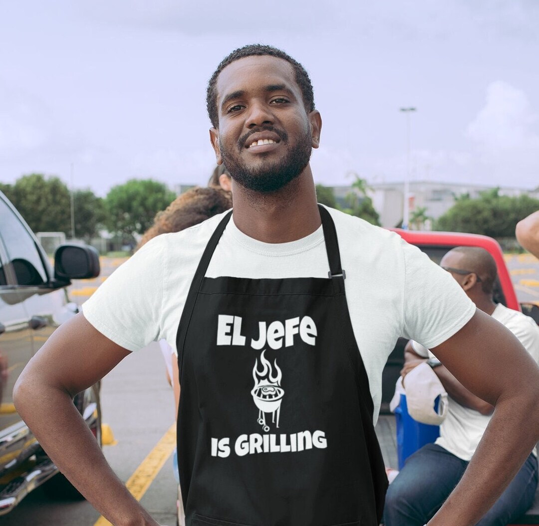 El Jefe is Grilling Apron Fathers Day BBQ Gifts Cholo the Boss Gift for ...