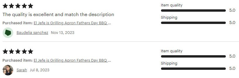 El Jefe is Grilling Apron Fathers Day BBQ Gifts Cholo the Boss Gift for ...