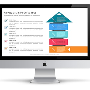 20 Arrow Infographics, Minimal, Modern, Editable, Template for Canva ...