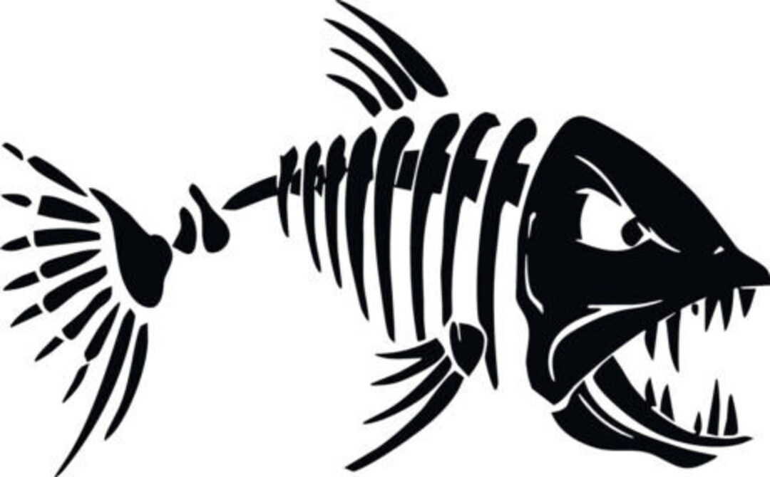 Angry Fish II Fishing Logo Sticker Decal Angling Fly Tackle Box Vinyl ...
