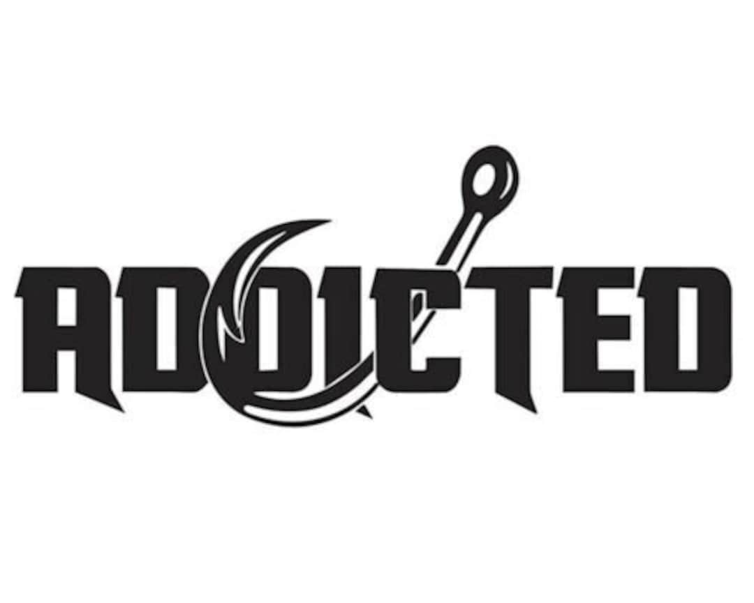 Addicted Fishing Logo Sticker Decal Angling Fly Tackle Box Vinyl ...