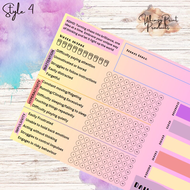 Digital ADHD Daily Tracker for Kids - Unlock the Power of Understanding ...