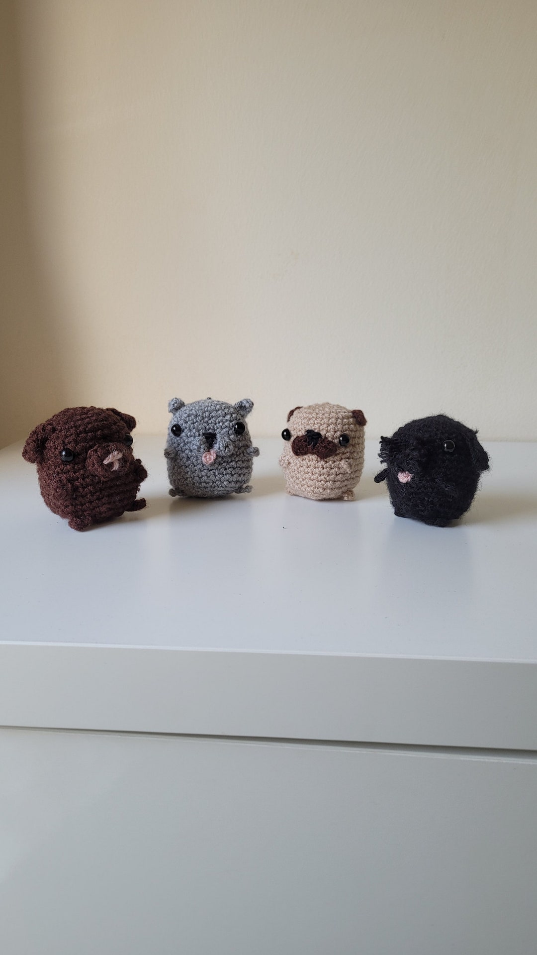 Crocheted 'potato Puppies' Crochet Dogs Cute Plush - Etsy