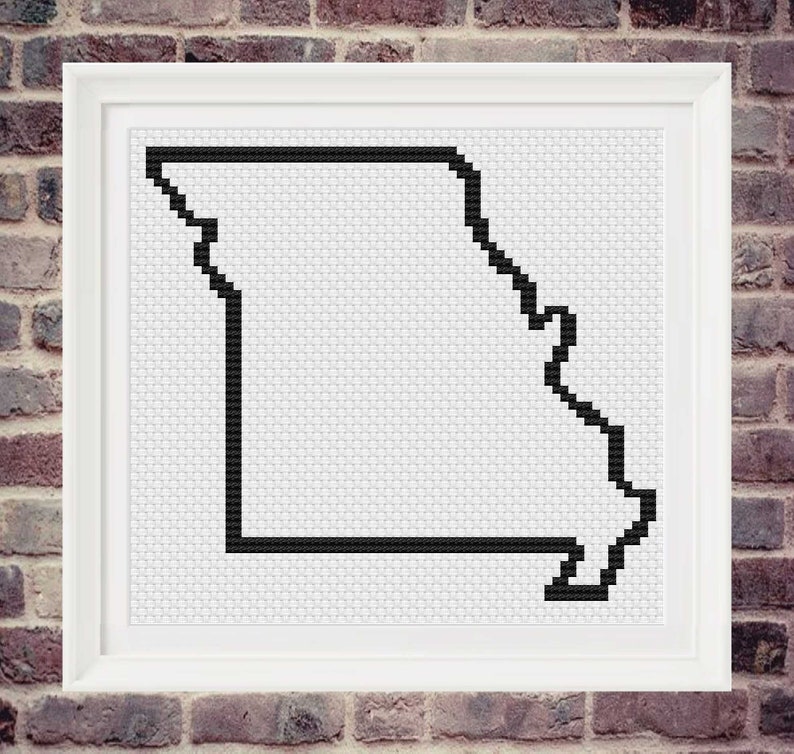 Missouri State Outline Cross Stitch Pattern - Etsy