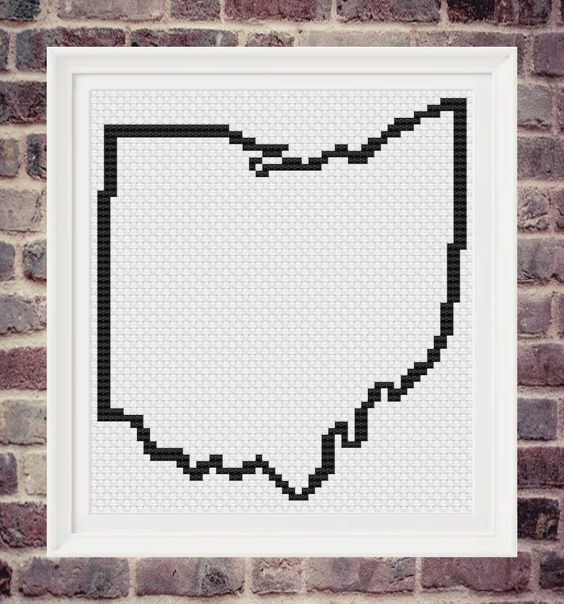 Ohio State Outline Cross Stitch Pattern - Etsy