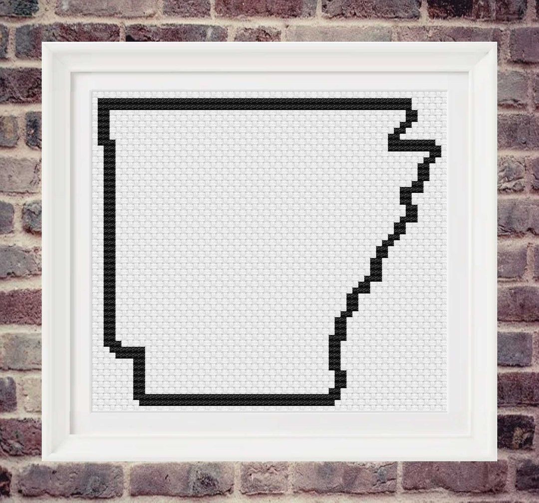 Arkansas State Outline Cross Stitch Pattern - Etsy