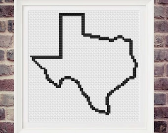 Cross Stitch Pattern Texas Flag Map Original Cross Stitch PDF - Etsy