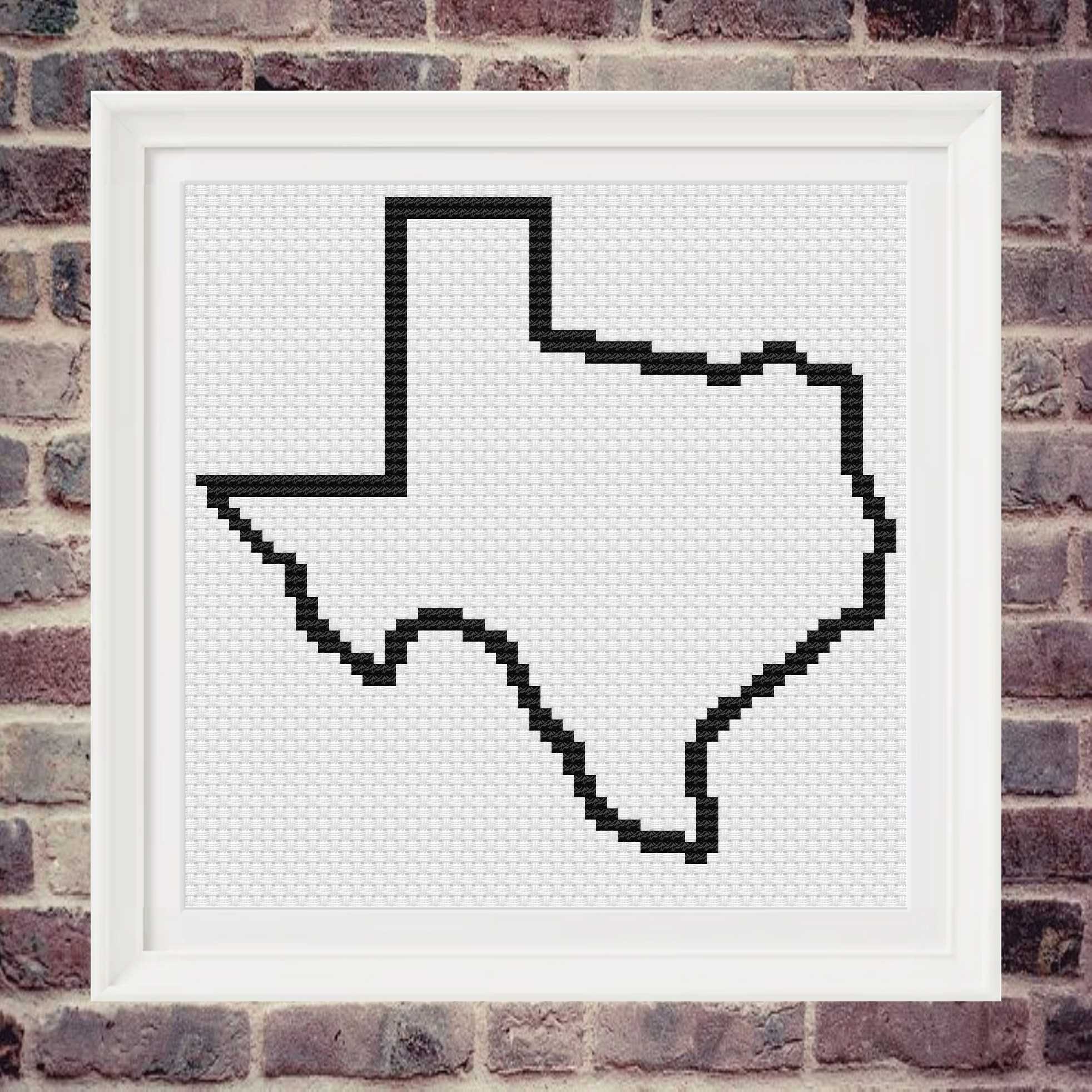 Texas State Outline (small) Cross Stitch Pattern - Etsy