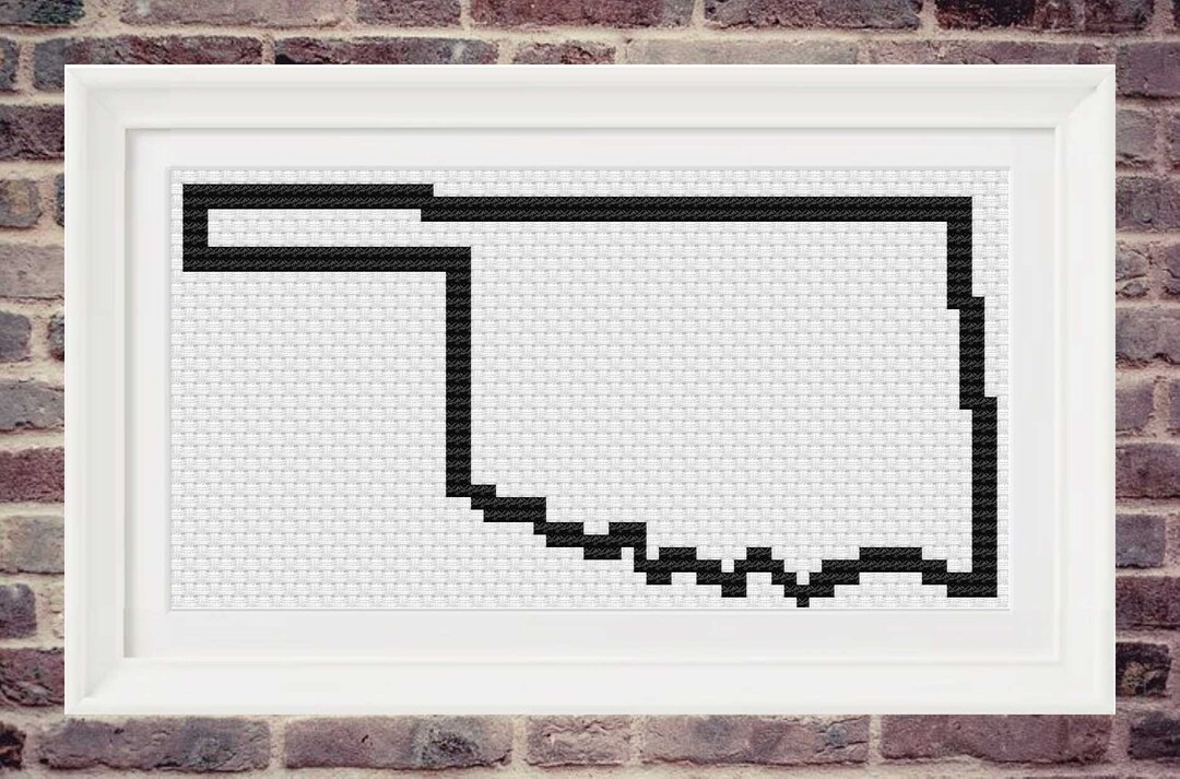 Oklahoma State Outline Cross Stitch Pattern - Etsy