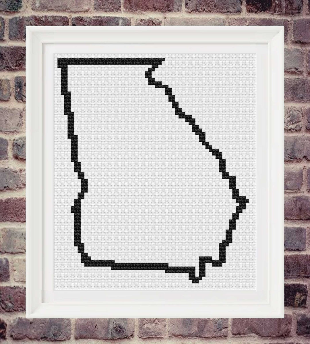 Georgia State Outline Cross Stitch Pattern - Etsy
