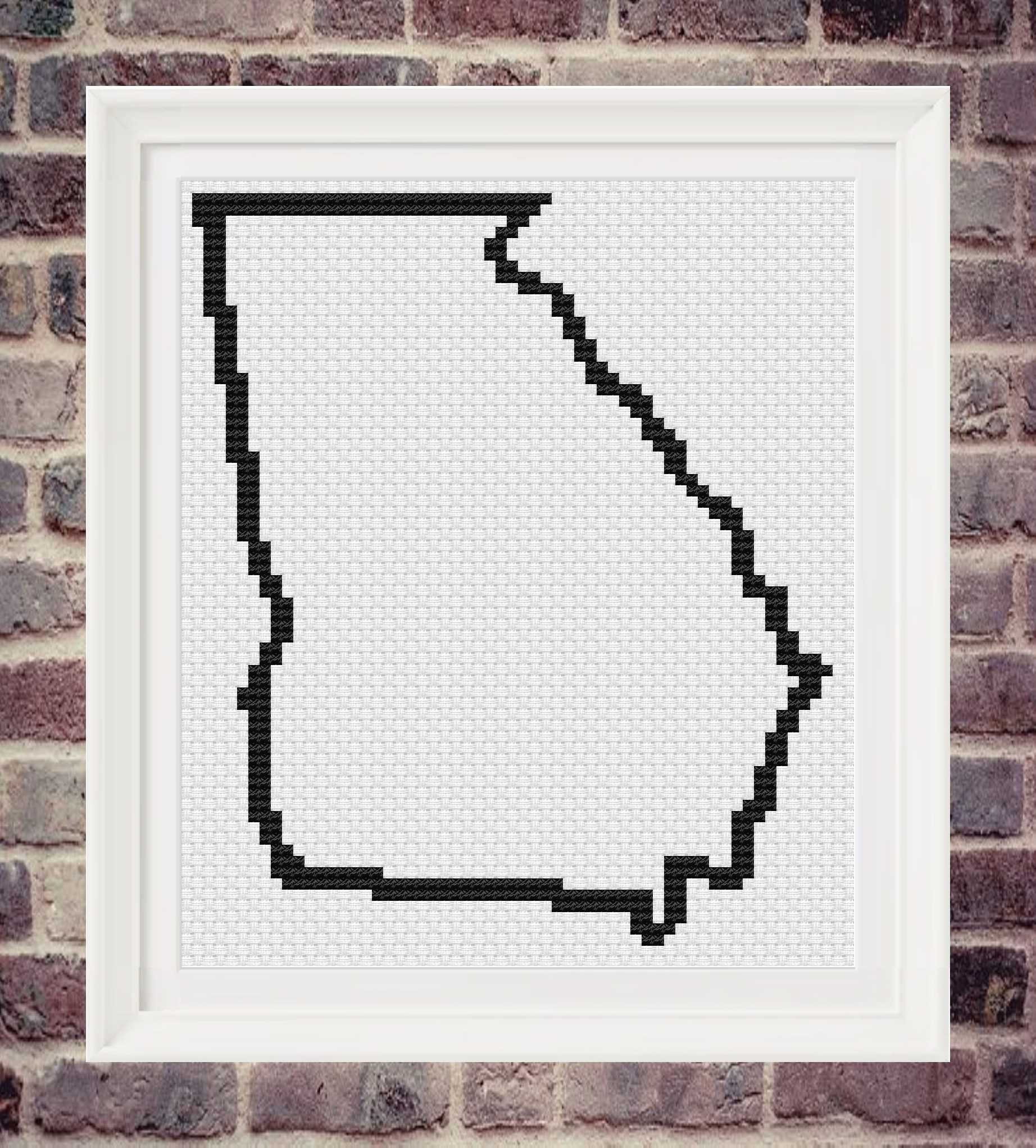 Georgia State Outline Cross Stitch Pattern - Etsy
