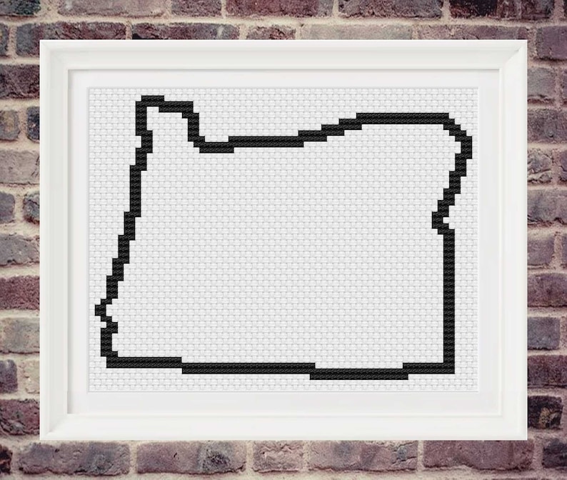 Oregon State Outline Cross Stitch Pattern - Etsy