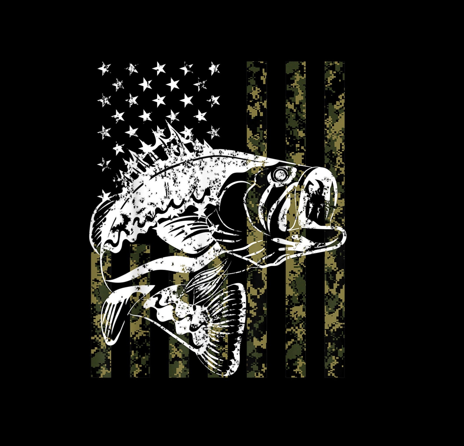 USA Fish Flag SVG, Fishing Usa Flag SVG, American Flag Fish Svg, Usa ...