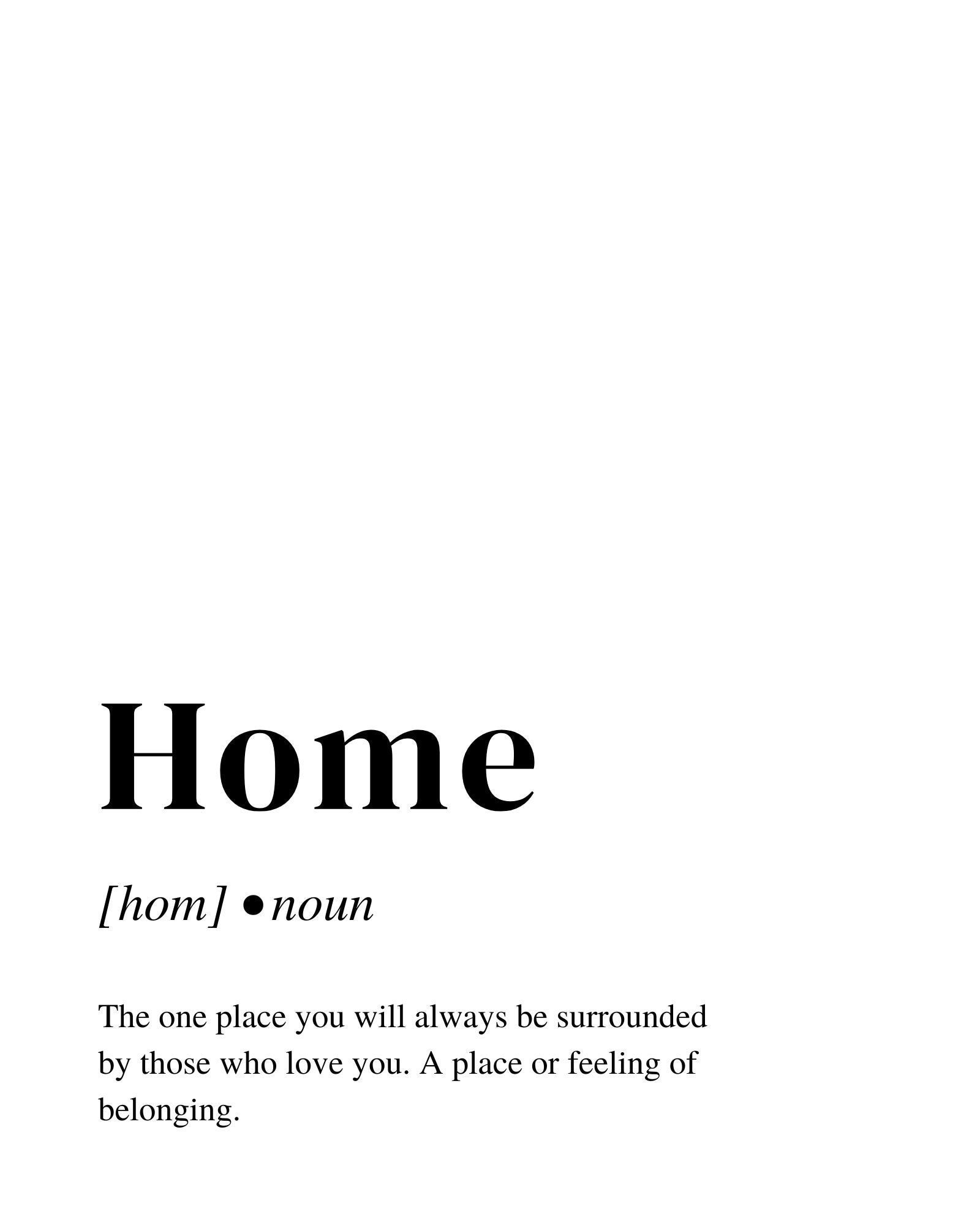Definition of Home Print - Etsy
