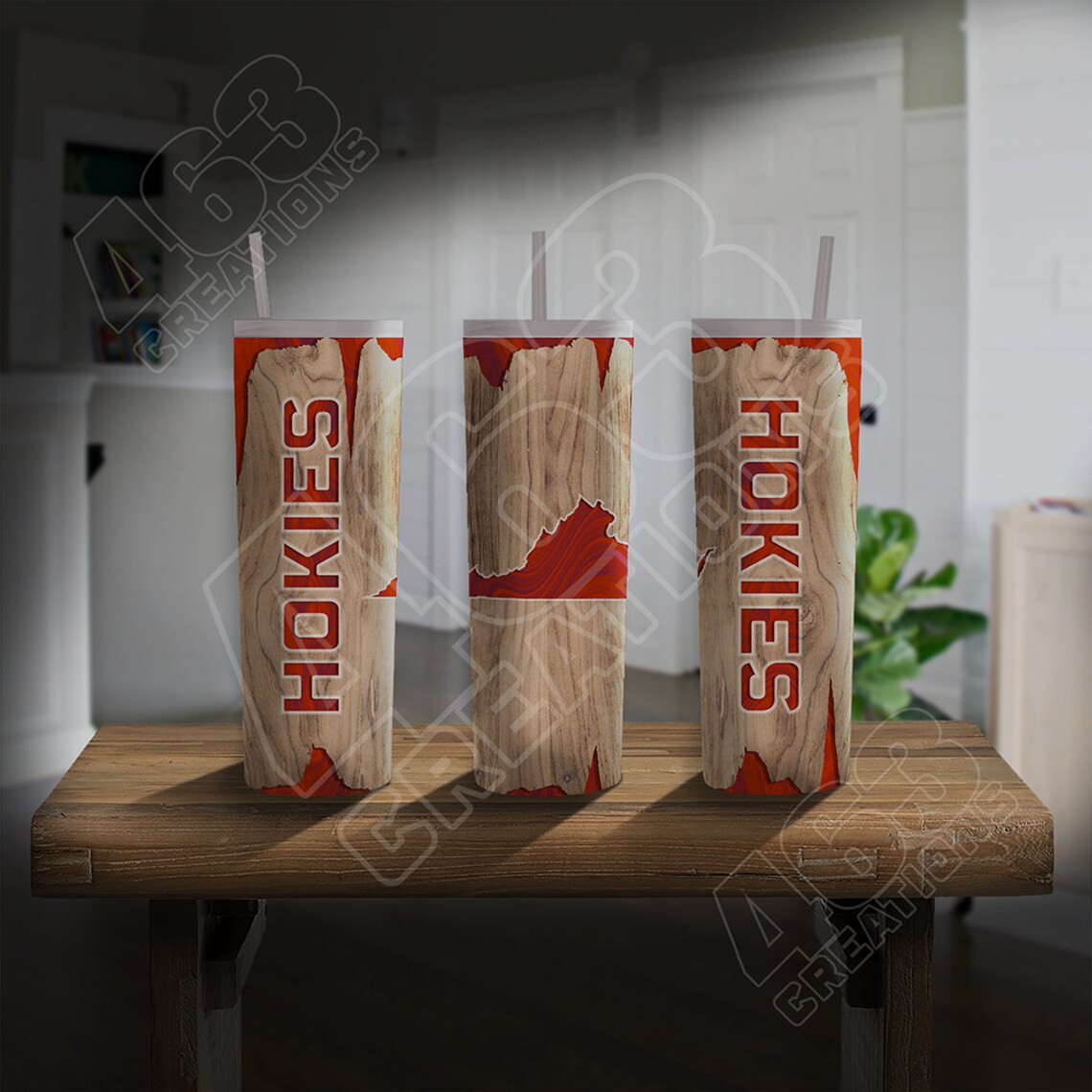 Virginia Tech College Tumbler Wrap - 20 Ounce Skinny - Etsy