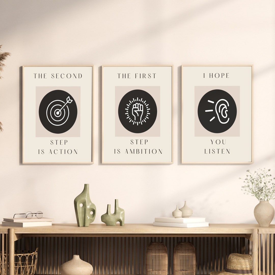 Motivational Print, Success Quotes, Home Office Decor, Inspirational ...