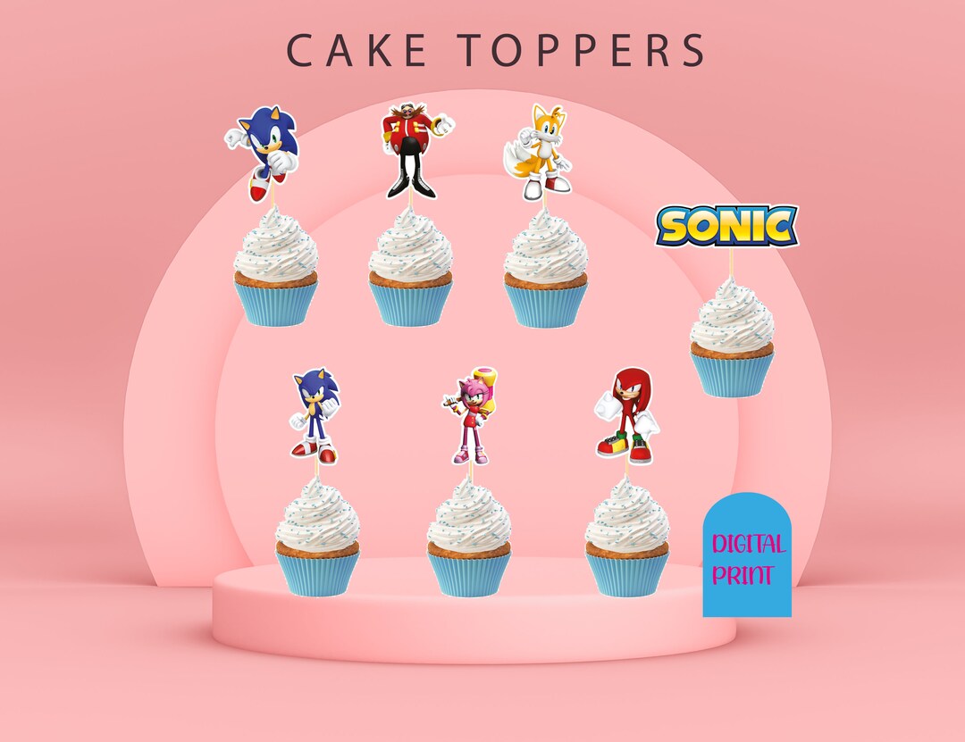 Printable Sonic Cake Topper, Digital File to Print, Labels to Print ...
