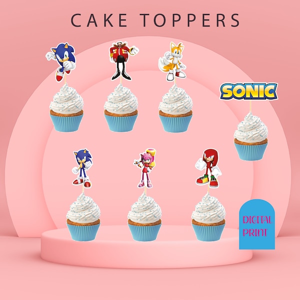 Sonic Cake Topper - Etsy