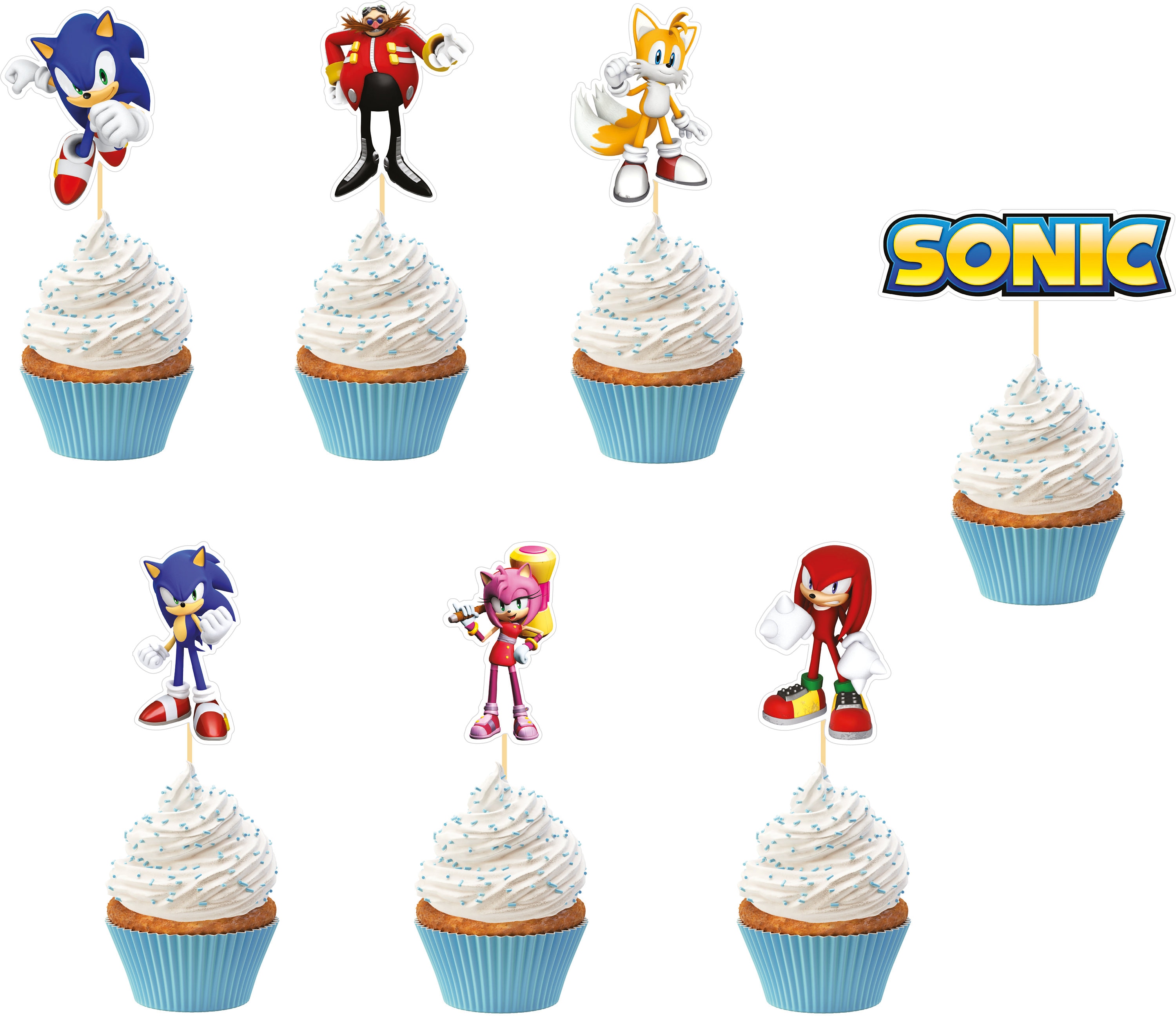 Printable Sonic Cake Topper, Digital File to Print, Labels to Print ...
