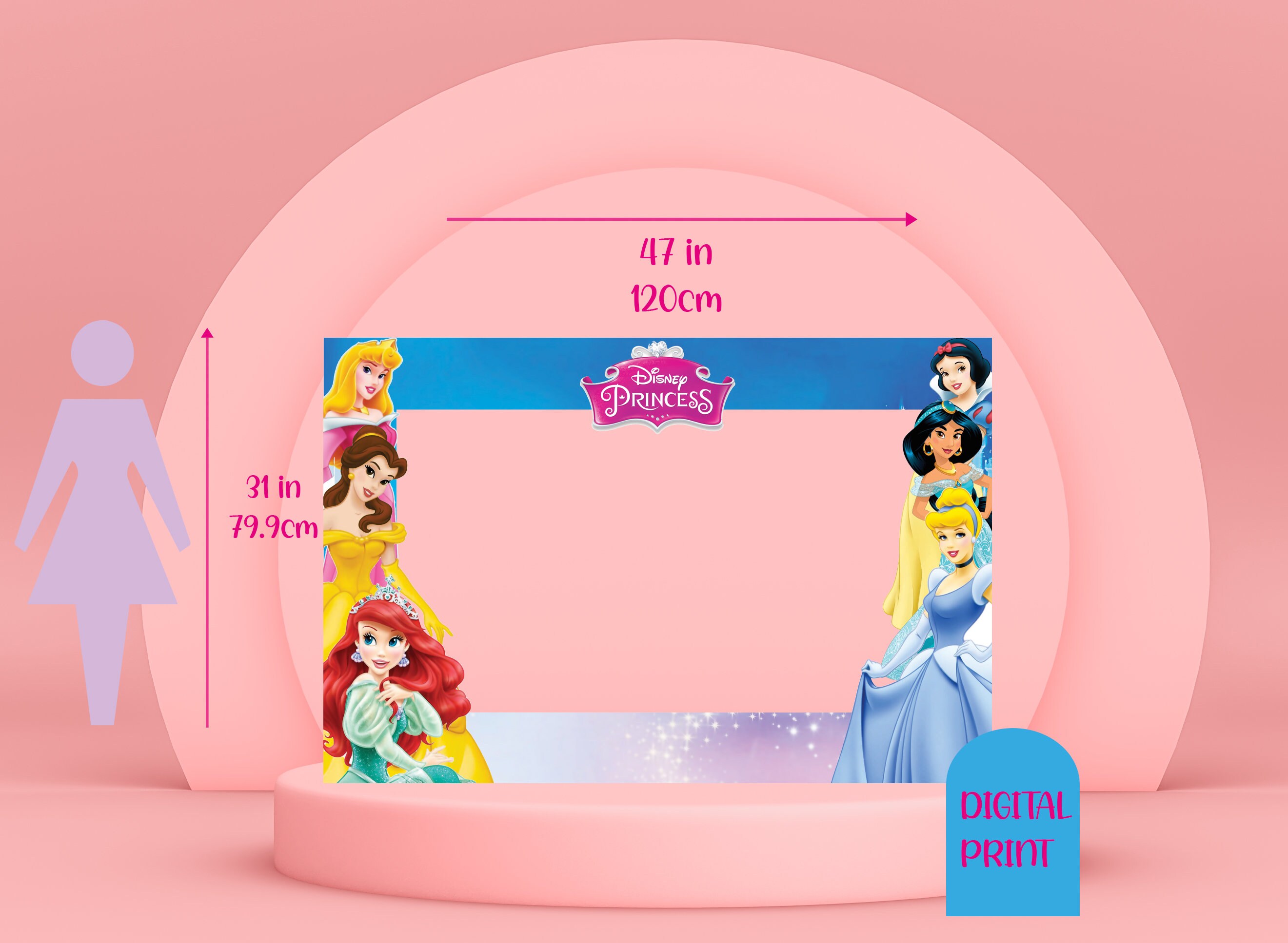 Selfie Princess Frame, Princess Photo Prof, Princess Birthday Party ...