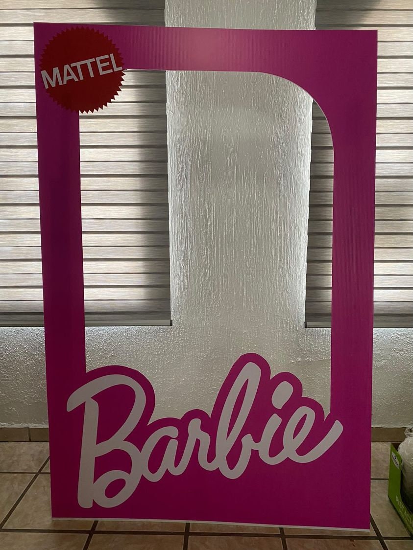 Marco Selfie Digital Barbie. Barbie style photo prop - Etsy España