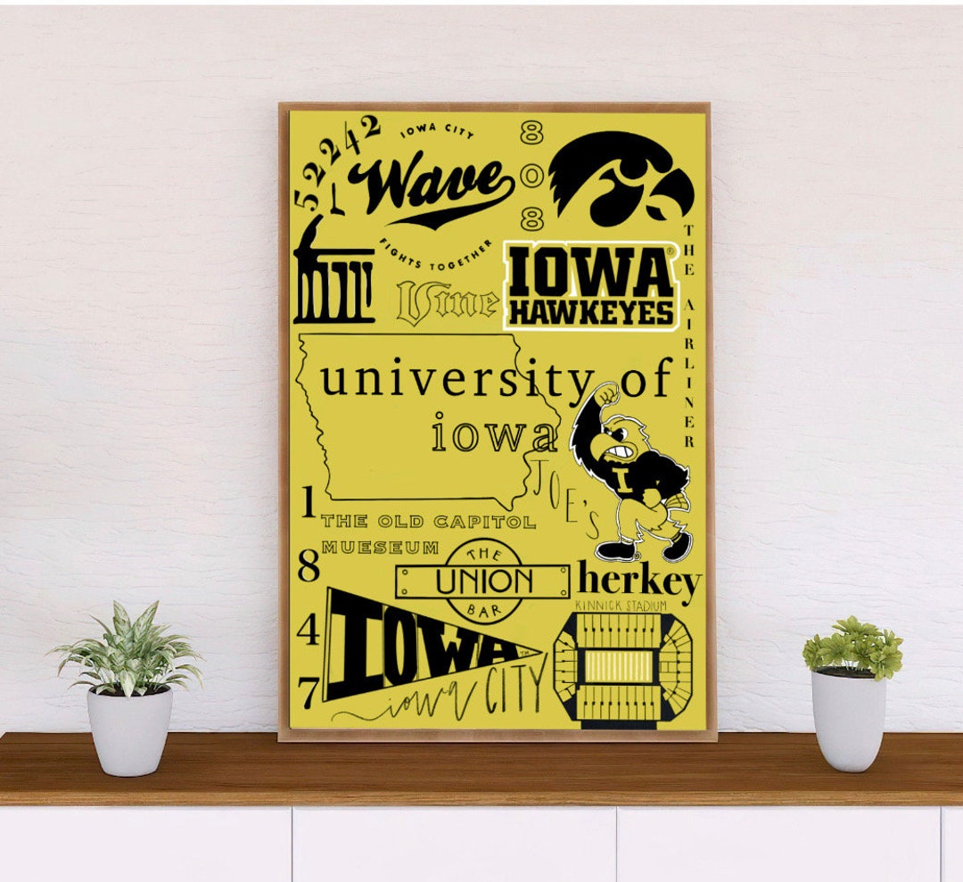UNIVERSITY of IOWA POSTER - Etsy