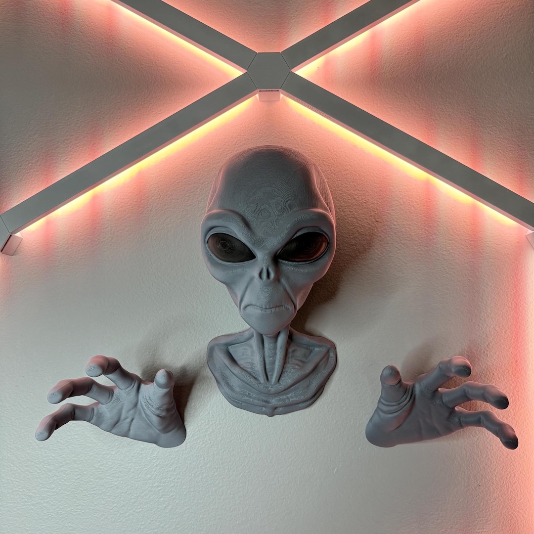 Alien | Wall Buster | Wall Art | 3D Printed - Etsy