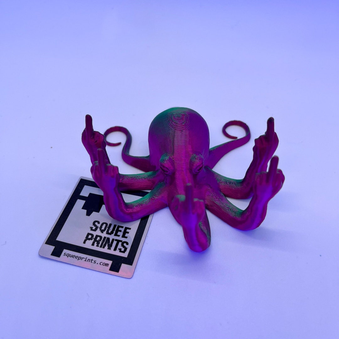 Fucktopus Prank Gift Middle Finger Octopus Desk - Etsy
