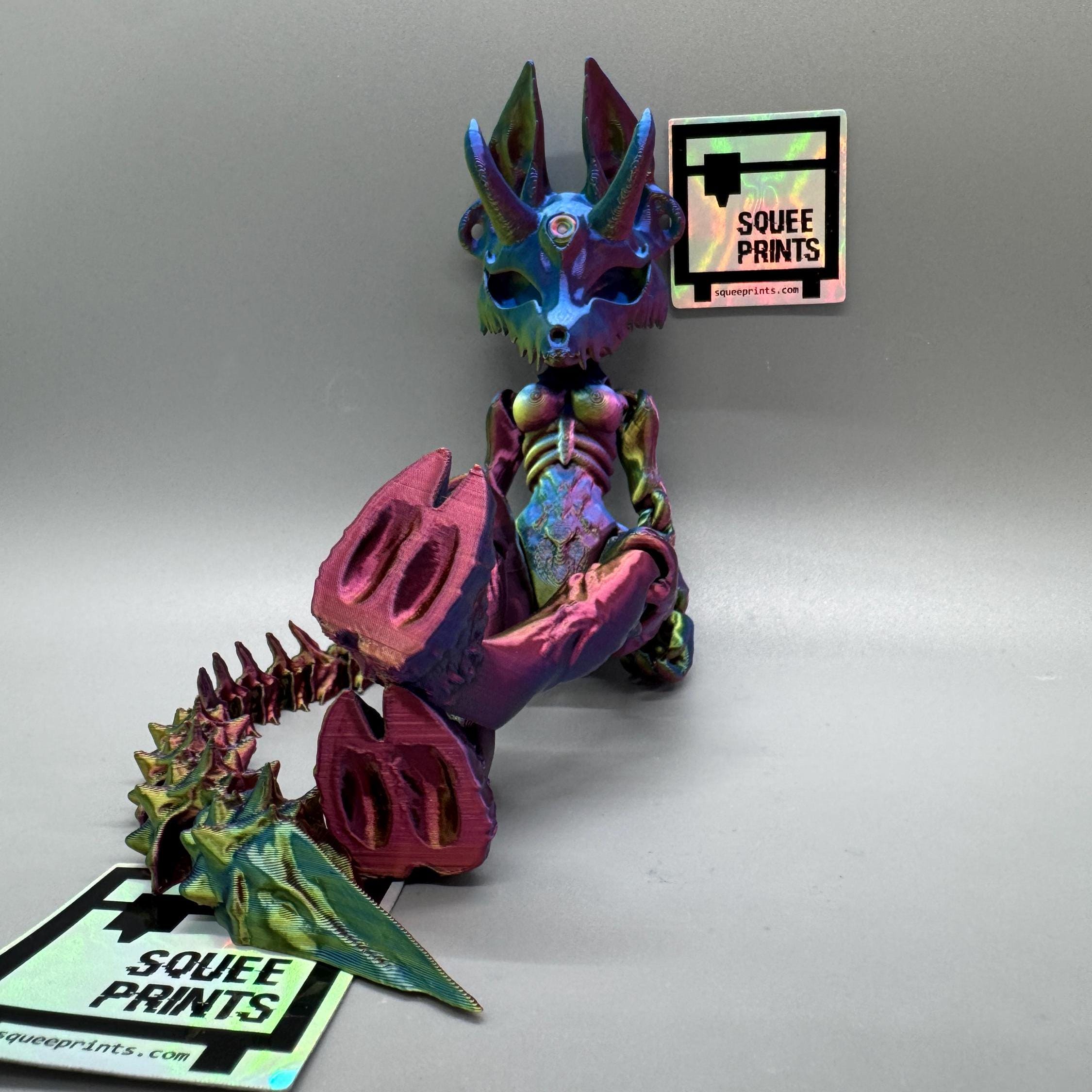Horned Imp | Articulated | 3D Printed - Etsy