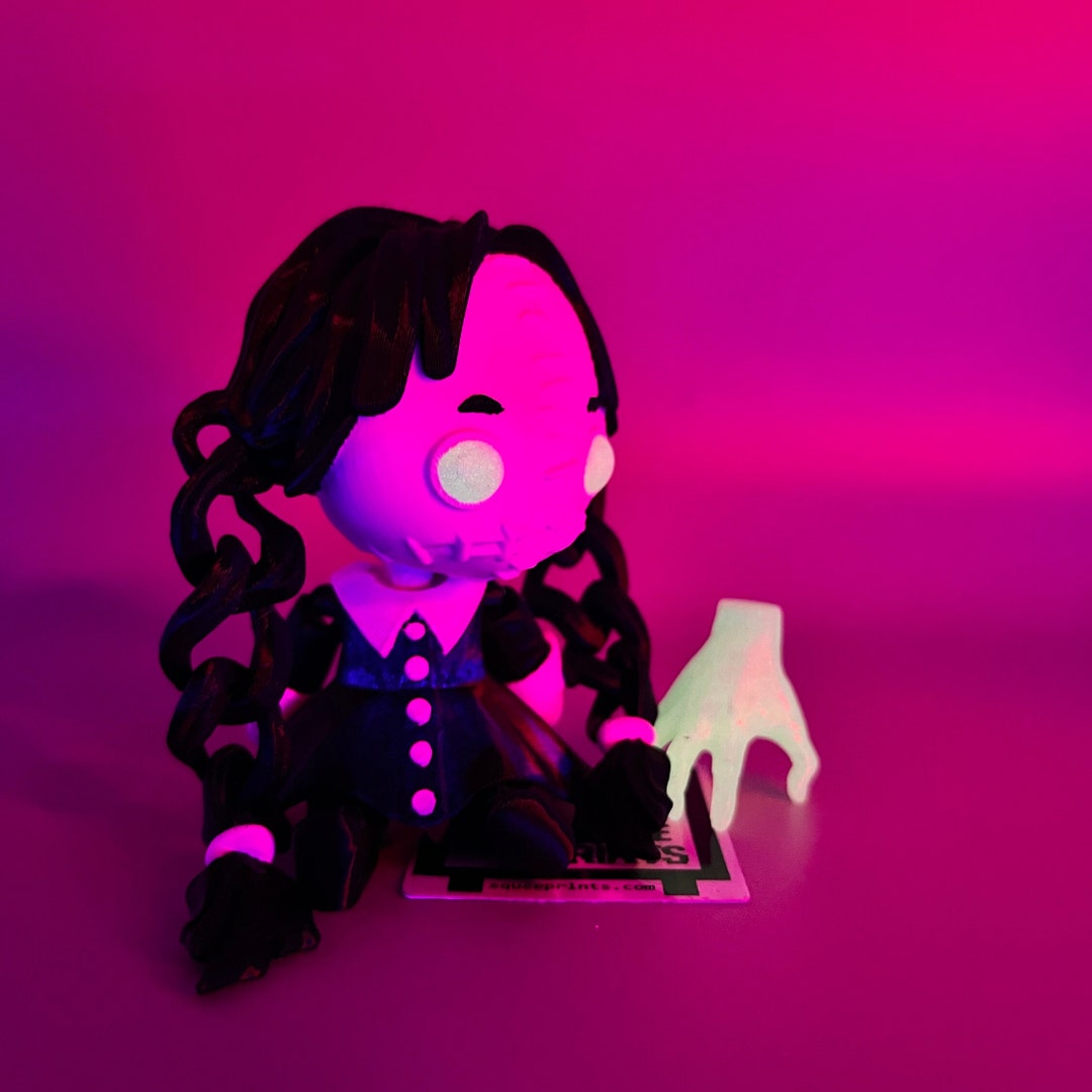 Wednesday Creepy Doll Glow in the Dark UV - Etsy