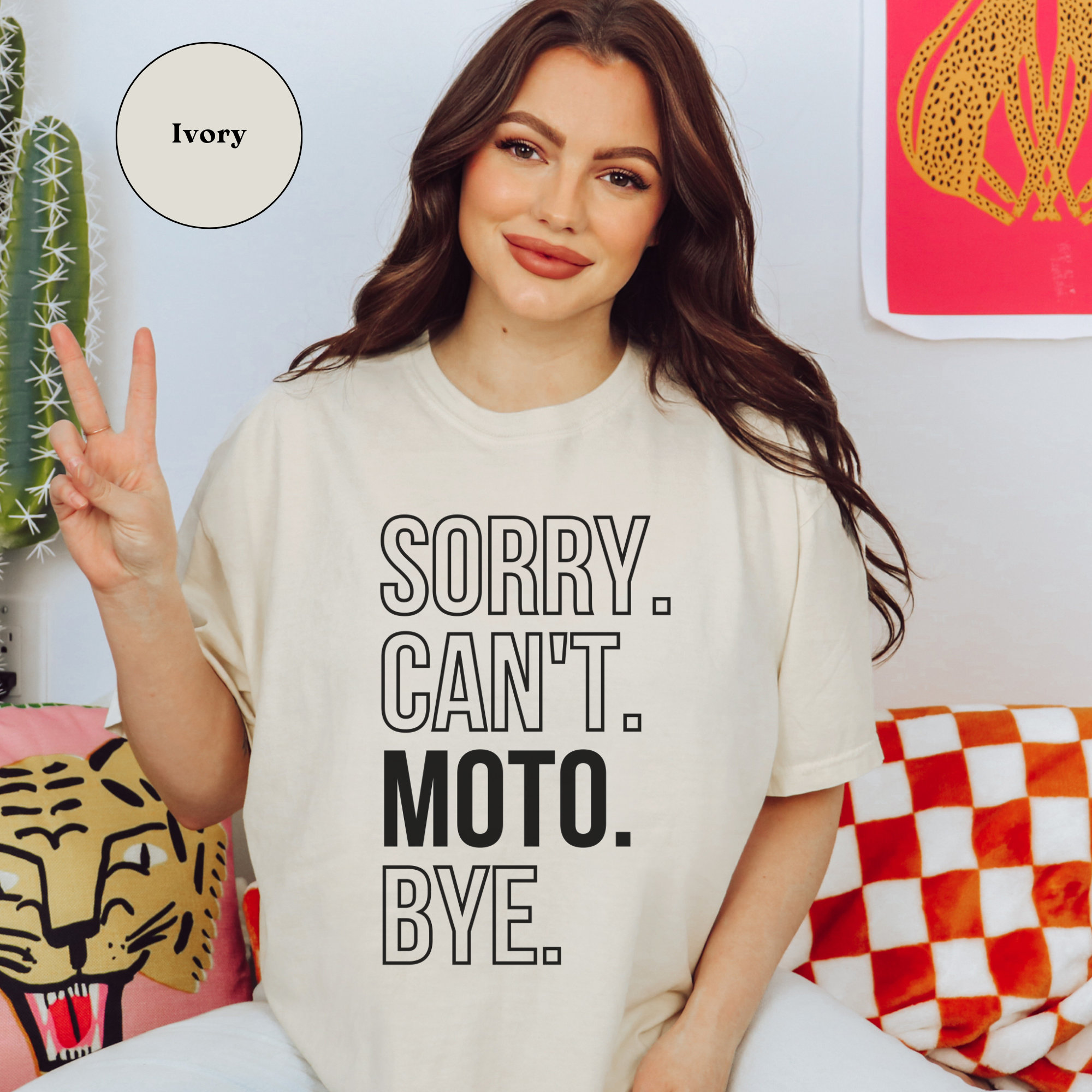 Sorry Can't Moto Bye Comfort Colors Shirt, Funny Motocross T-shirt ...