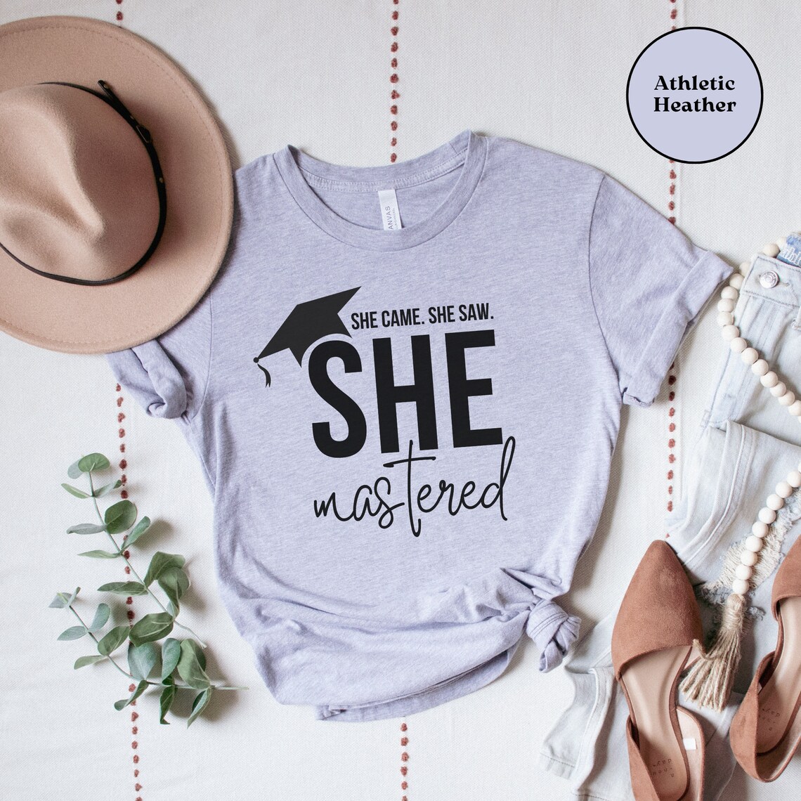 She Came She Saw She Mastered Shirt, 2023 Graduation Party Gift for ...