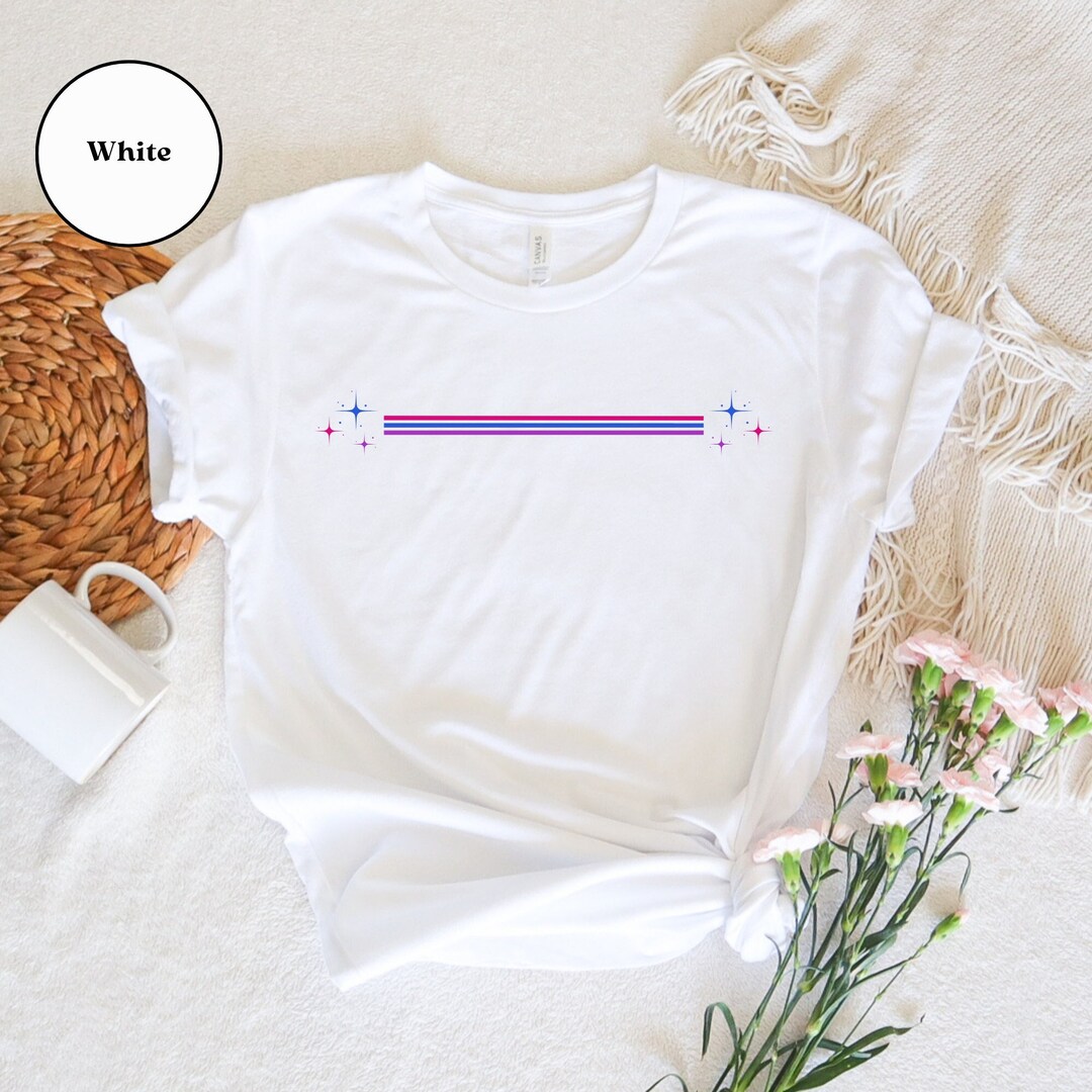 Bisexual Pride Shirt, Graphic T-shirt, Subtle Bi Pride, Gay Lesbian ...