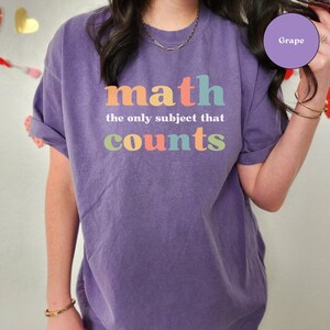Comfort Colors Math T-shirt Math the Only Subject That Counts - Etsy