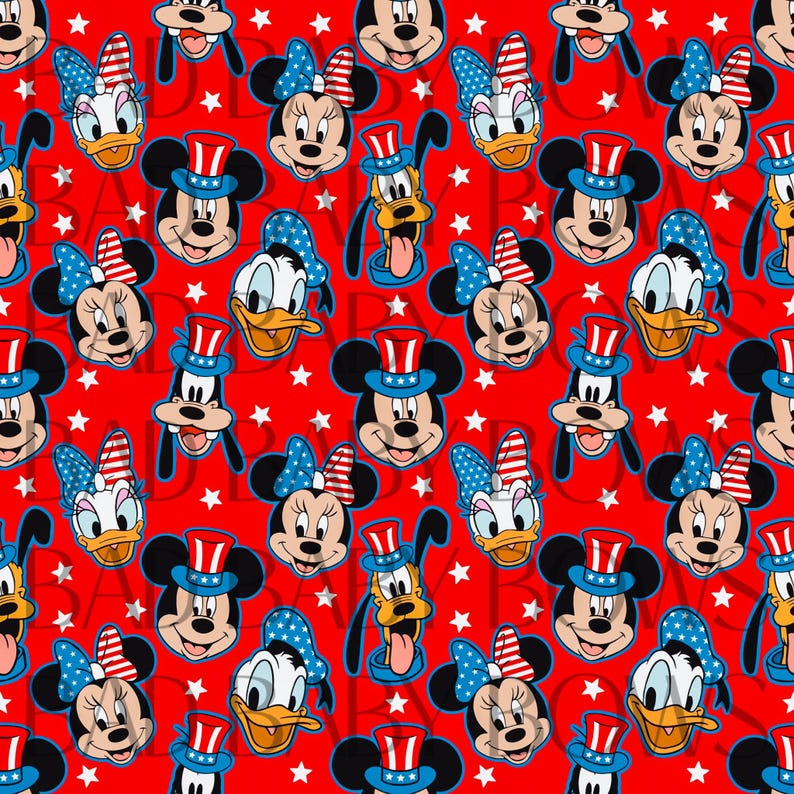 Magical Fourth of July Seamless Repeating Pattern - Red - Etsy