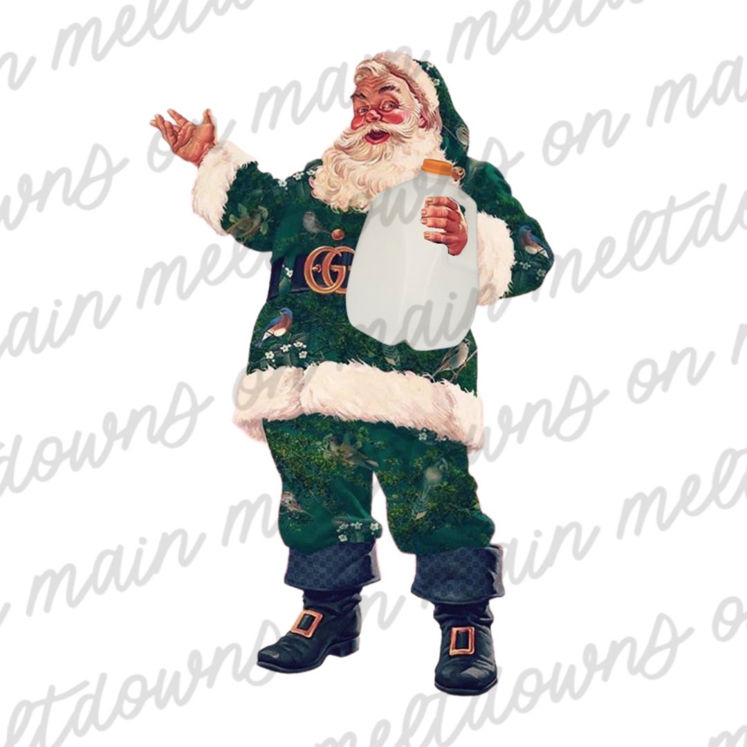 Boujee Santa Milk Christmas PNG Sublimation Digital Download - Etsy