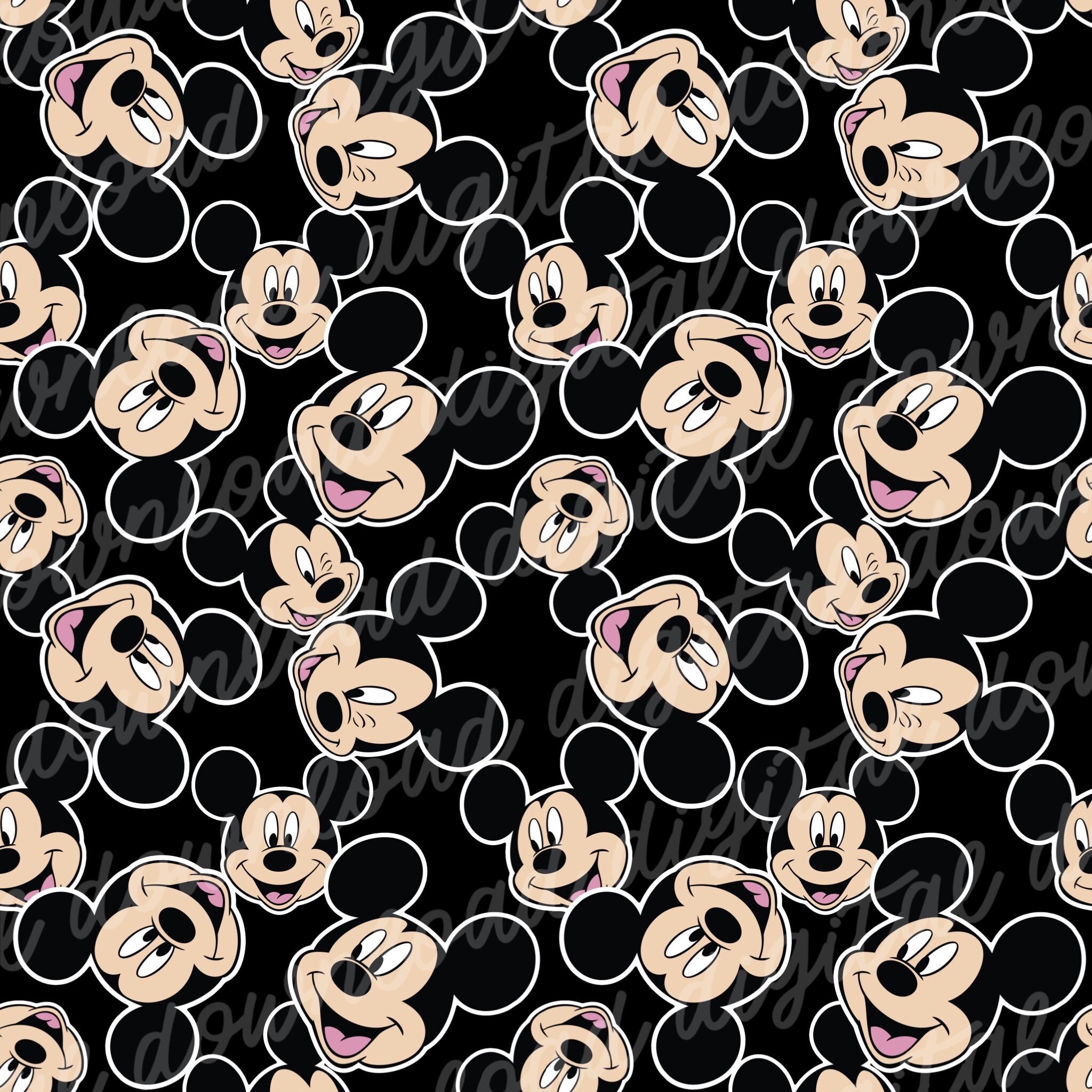 Magical Mouse Seamless Repeating Pattern - Black - Etsy